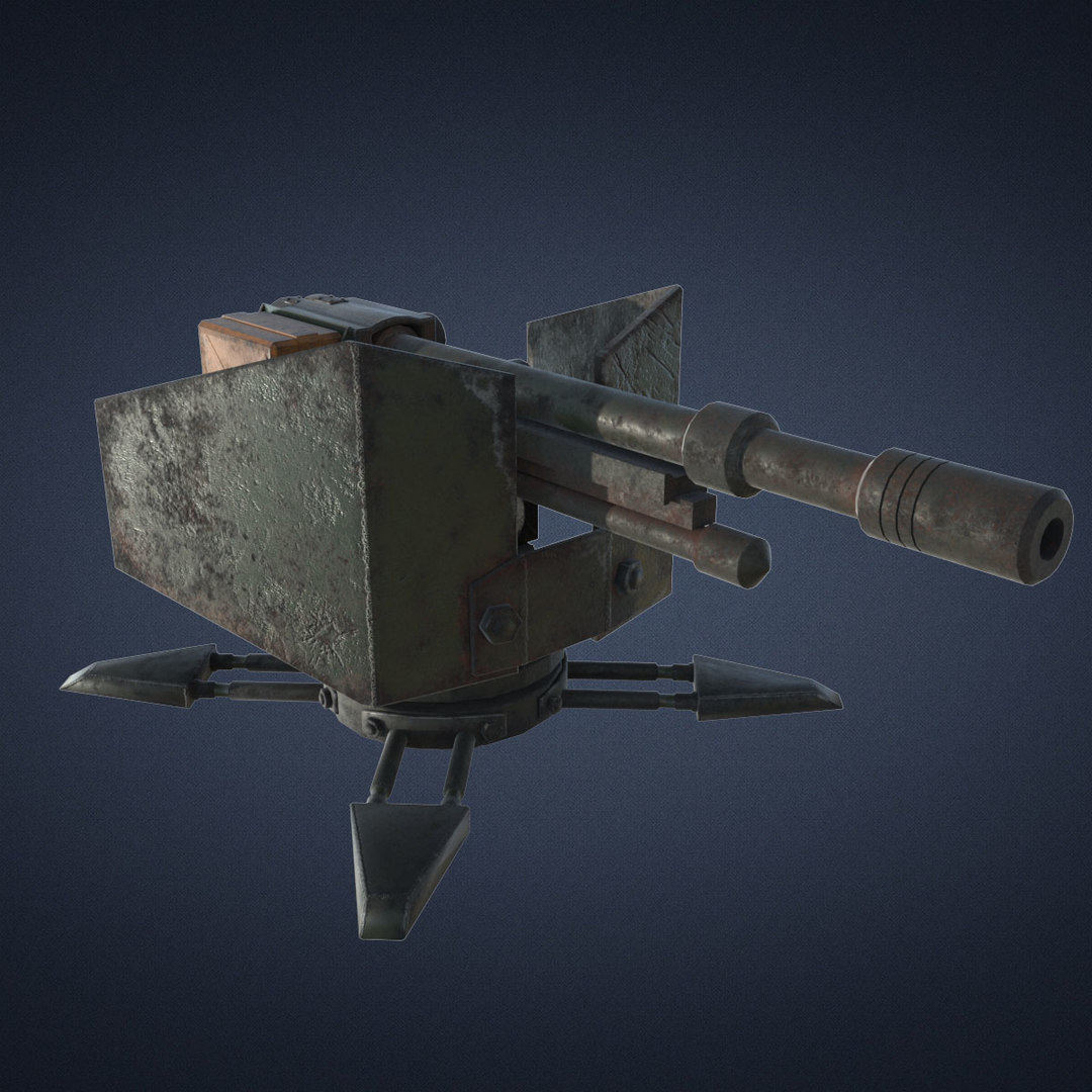 3D cannon weapon artillery - TurboSquid 1563564