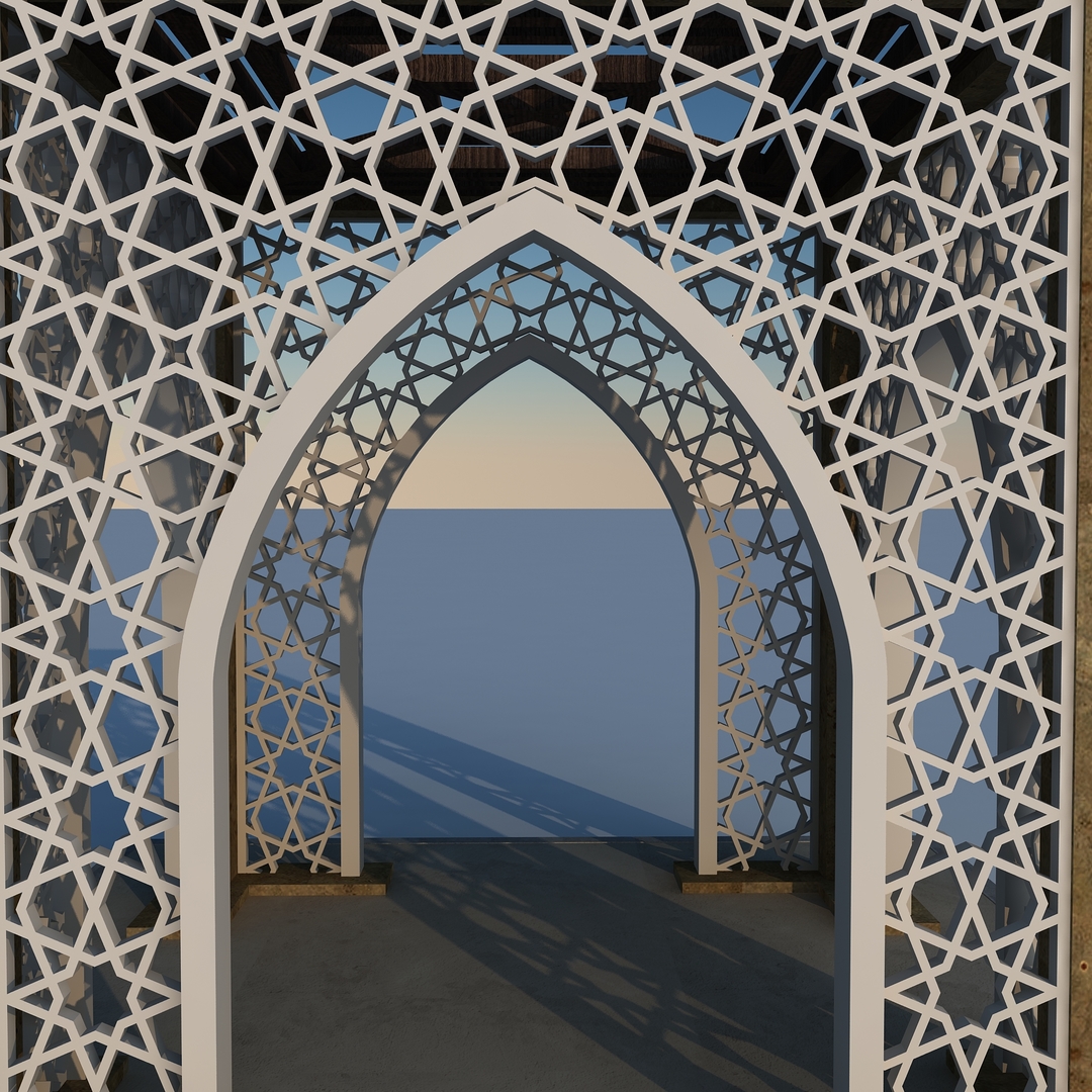 Modern arabic gate 3D - TurboSquid 1563620