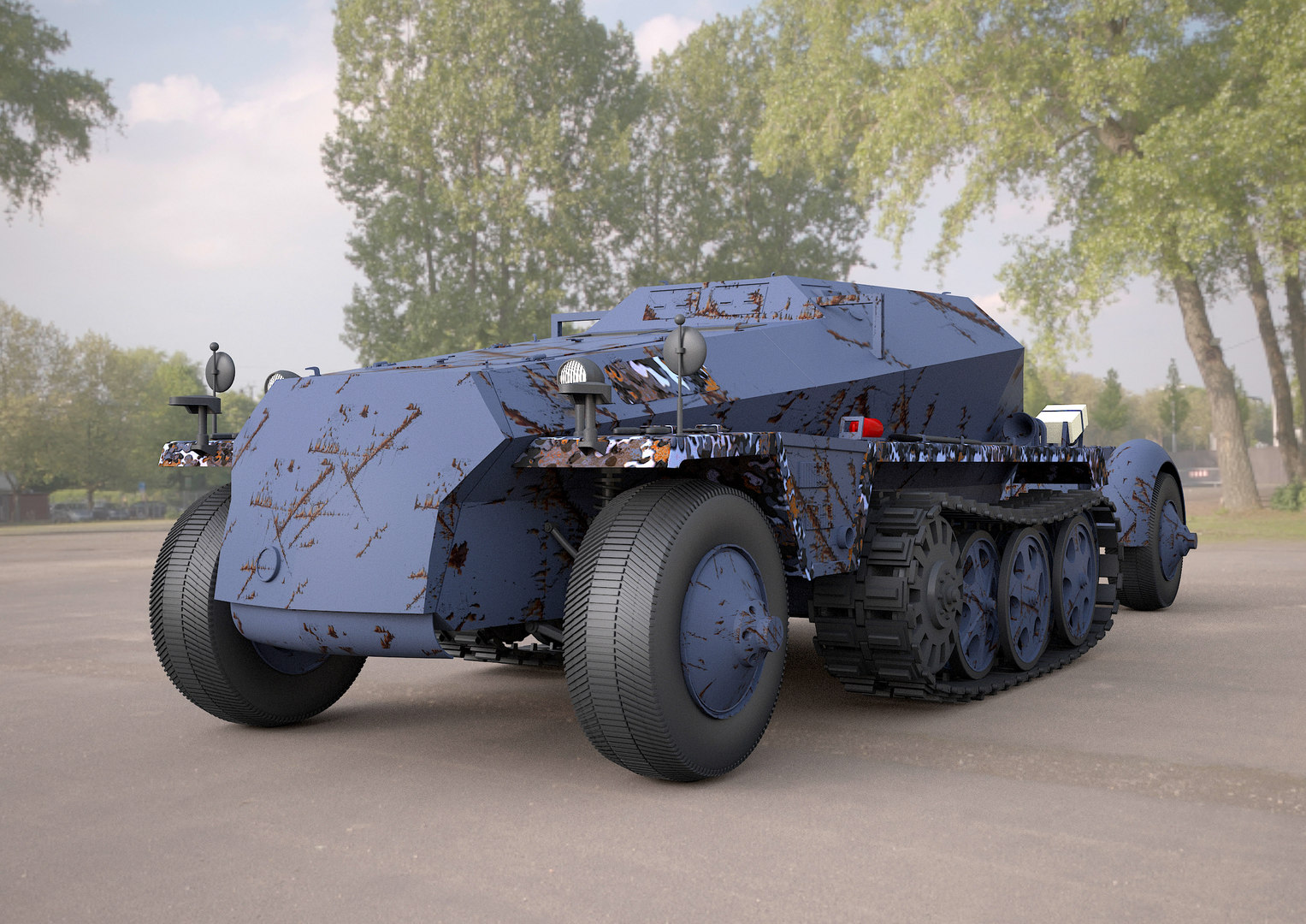Replica sdkfz 250 military vehicle 3D - TurboSquid 1563701