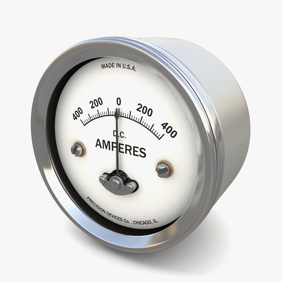 3D vintage dc ammeter 18 model - TurboSquid 1563757