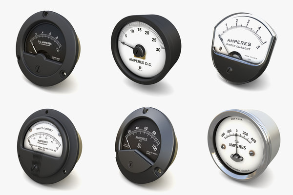 3d model ammeter meter