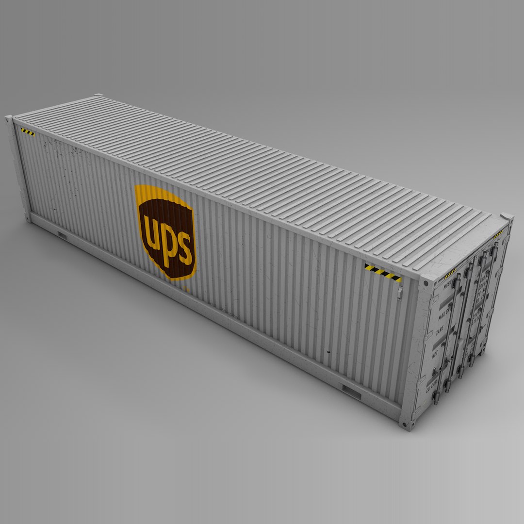 3D ups cargo container l736 - TurboSquid 1563525