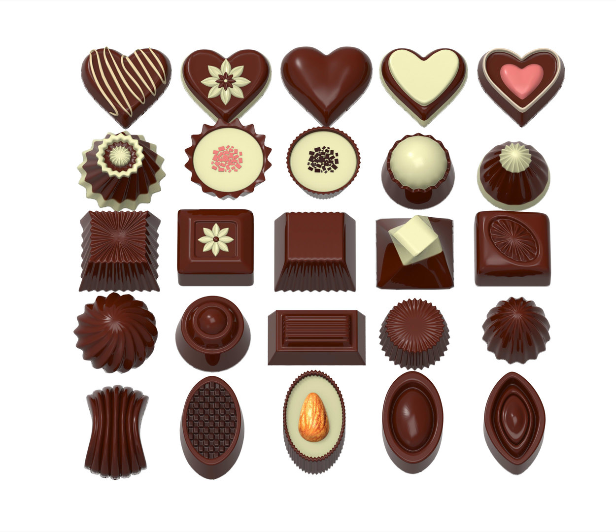 Chocolate candies 3D model - TurboSquid 1564249