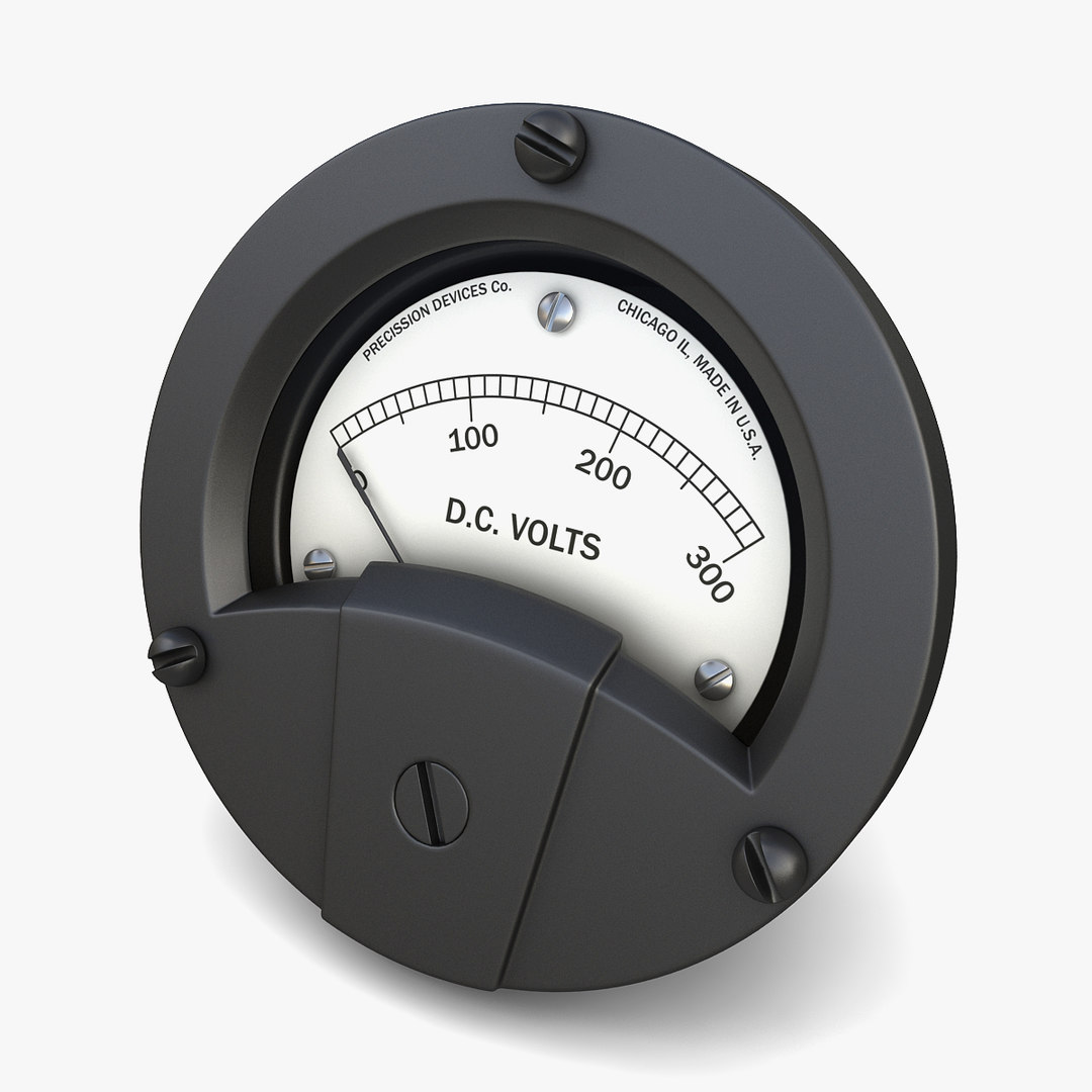 3D panel dc voltmeter 02 - TurboSquid 1564495