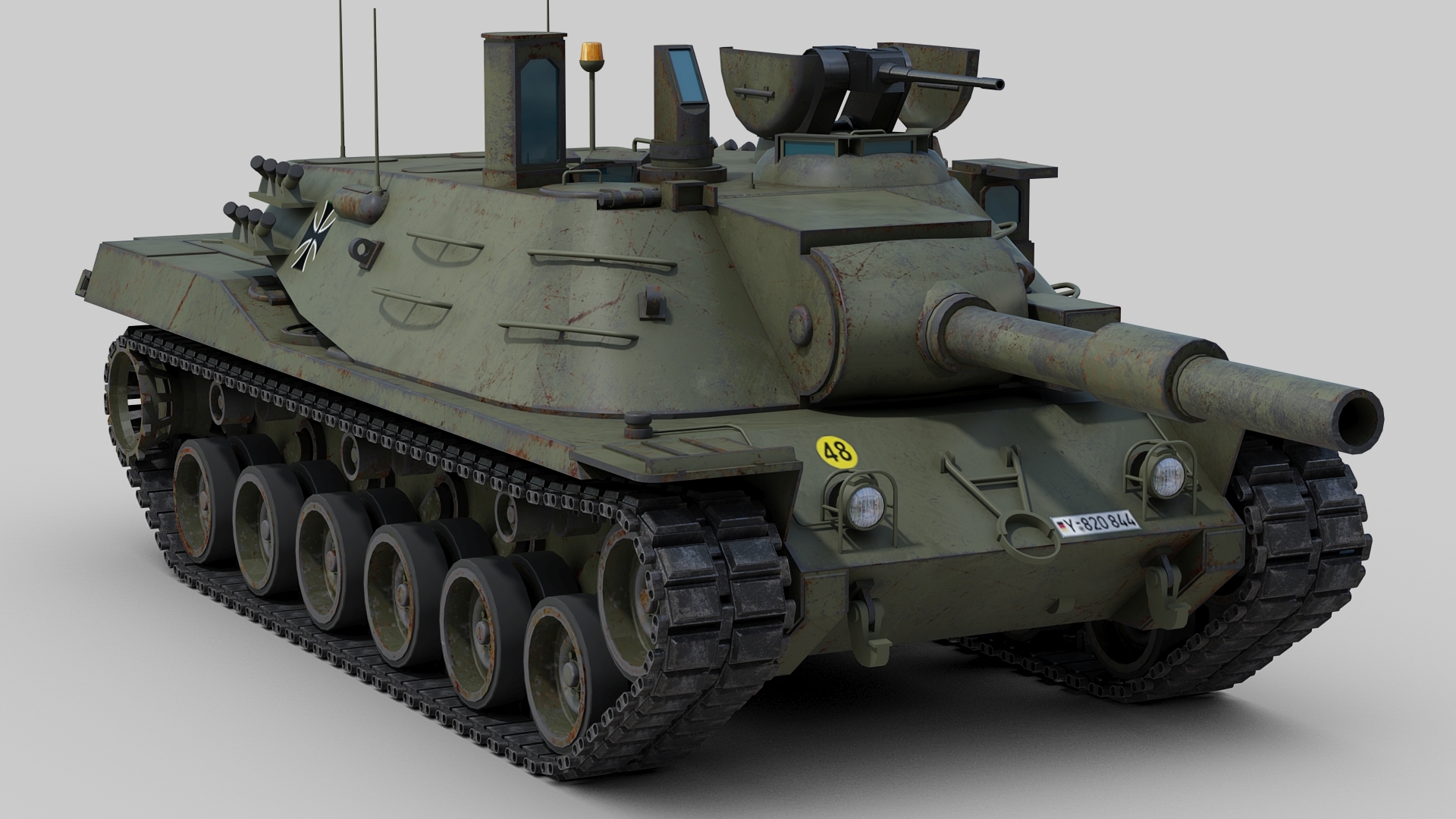 modelo 3d MBT 70 Tank - TurboSquid 1564541