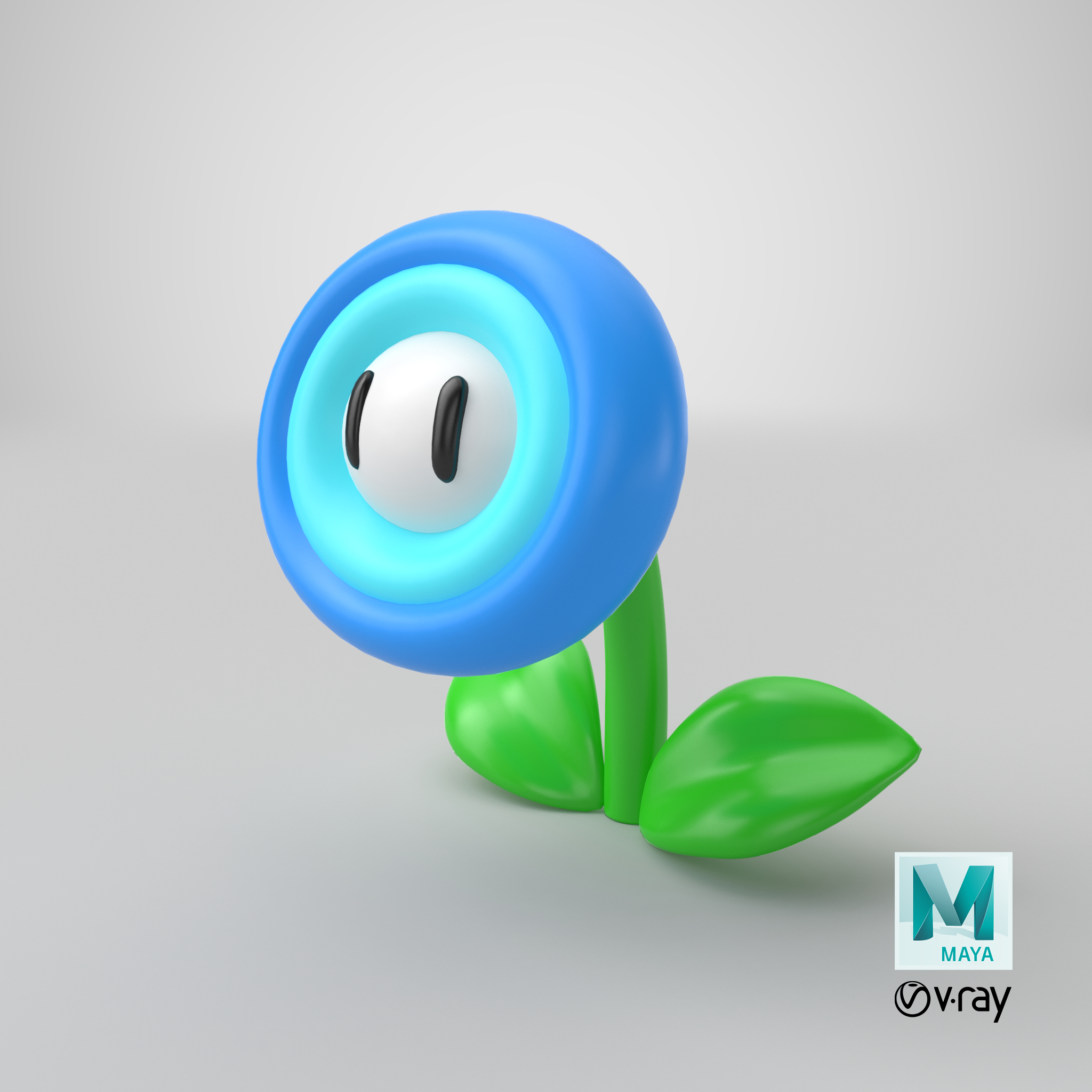 Super mario ice flower 3D - TurboSquid 1565159