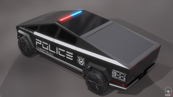Cybertruck police car model - TurboSquid 1565236