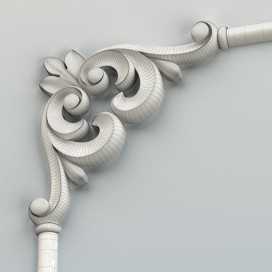 3D carved corner decor - TurboSquid 1565322