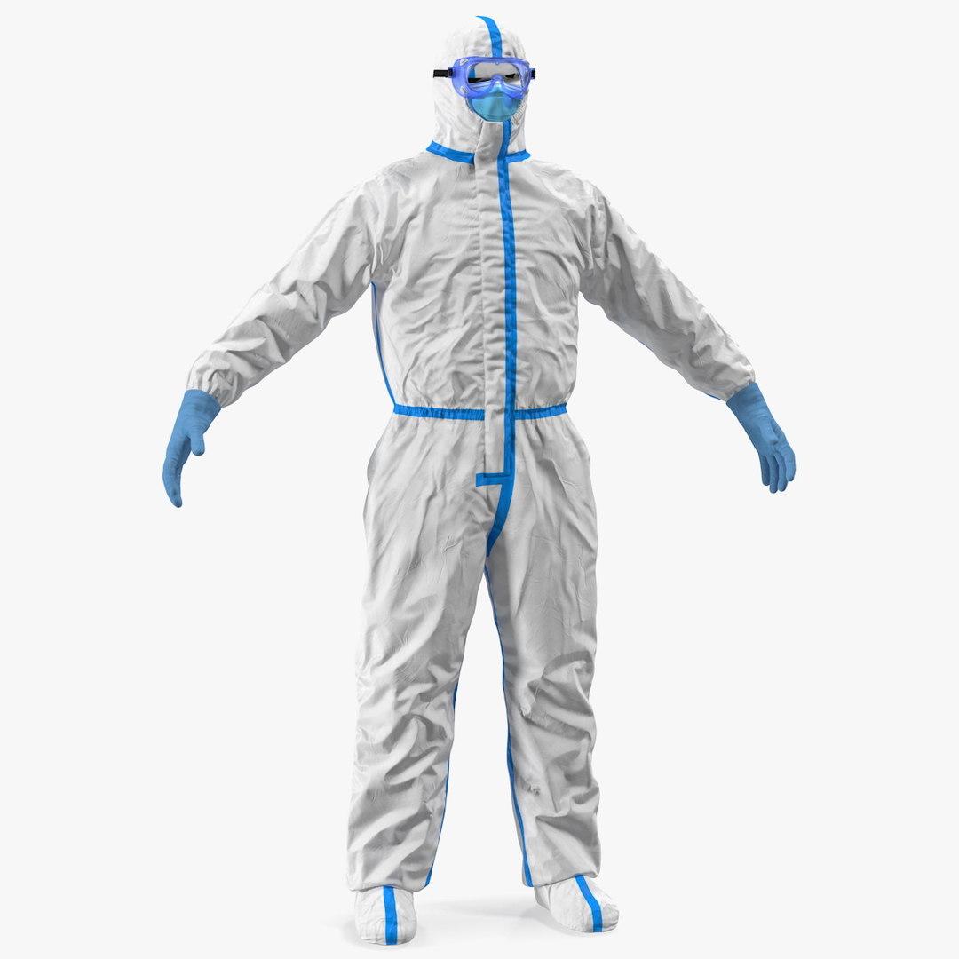 3D disposable isolation suit - TurboSquid 1565526