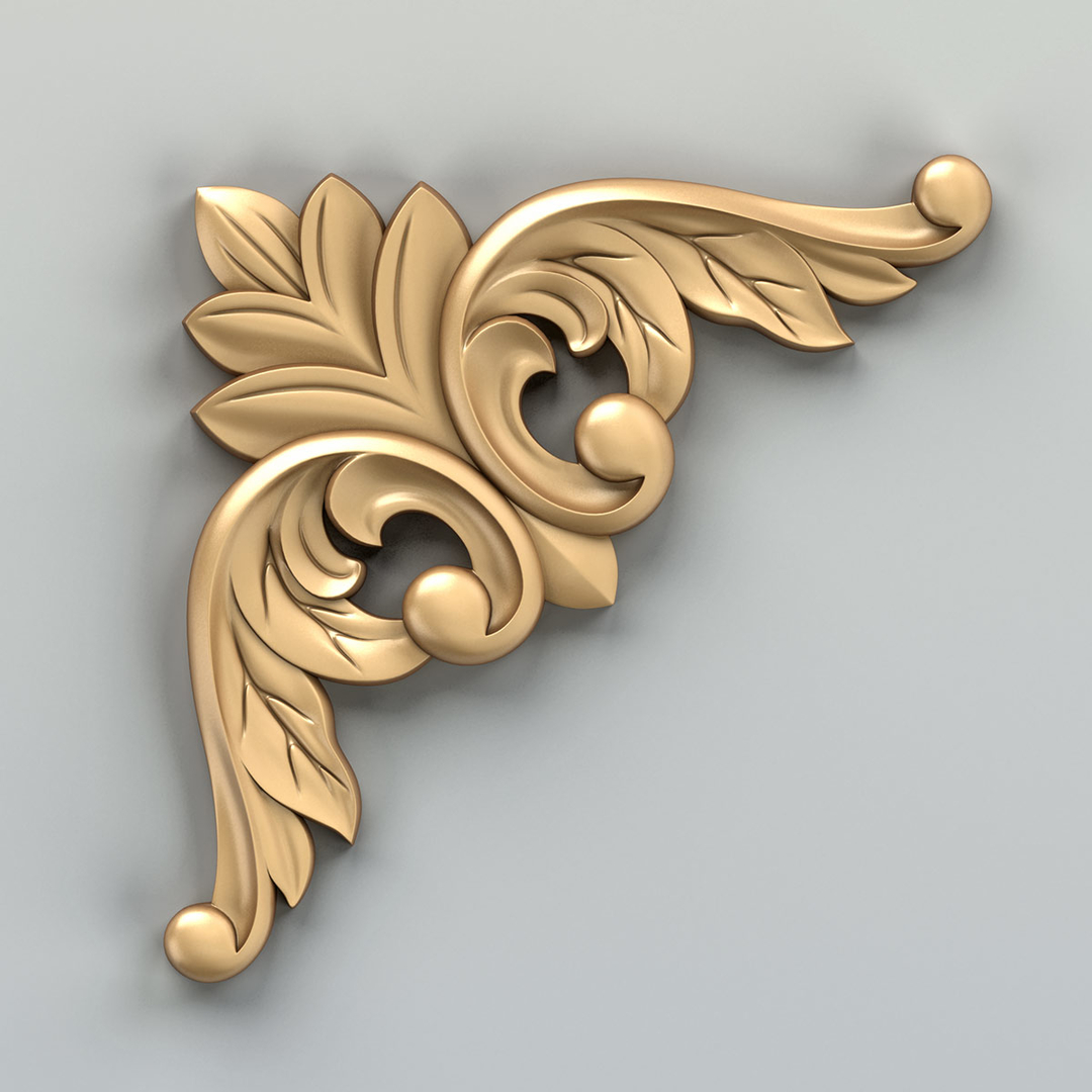 Carved corner decor 3D model - TurboSquid 1565474