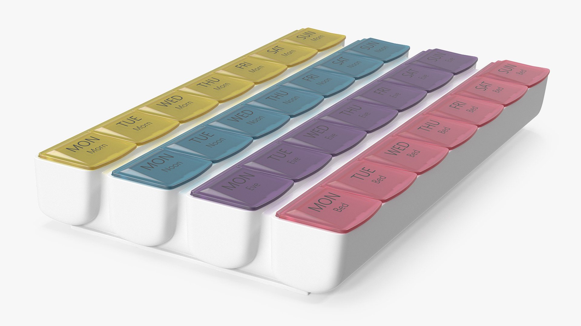 Weekly pill organizer 4 3D model - TurboSquid 1565719