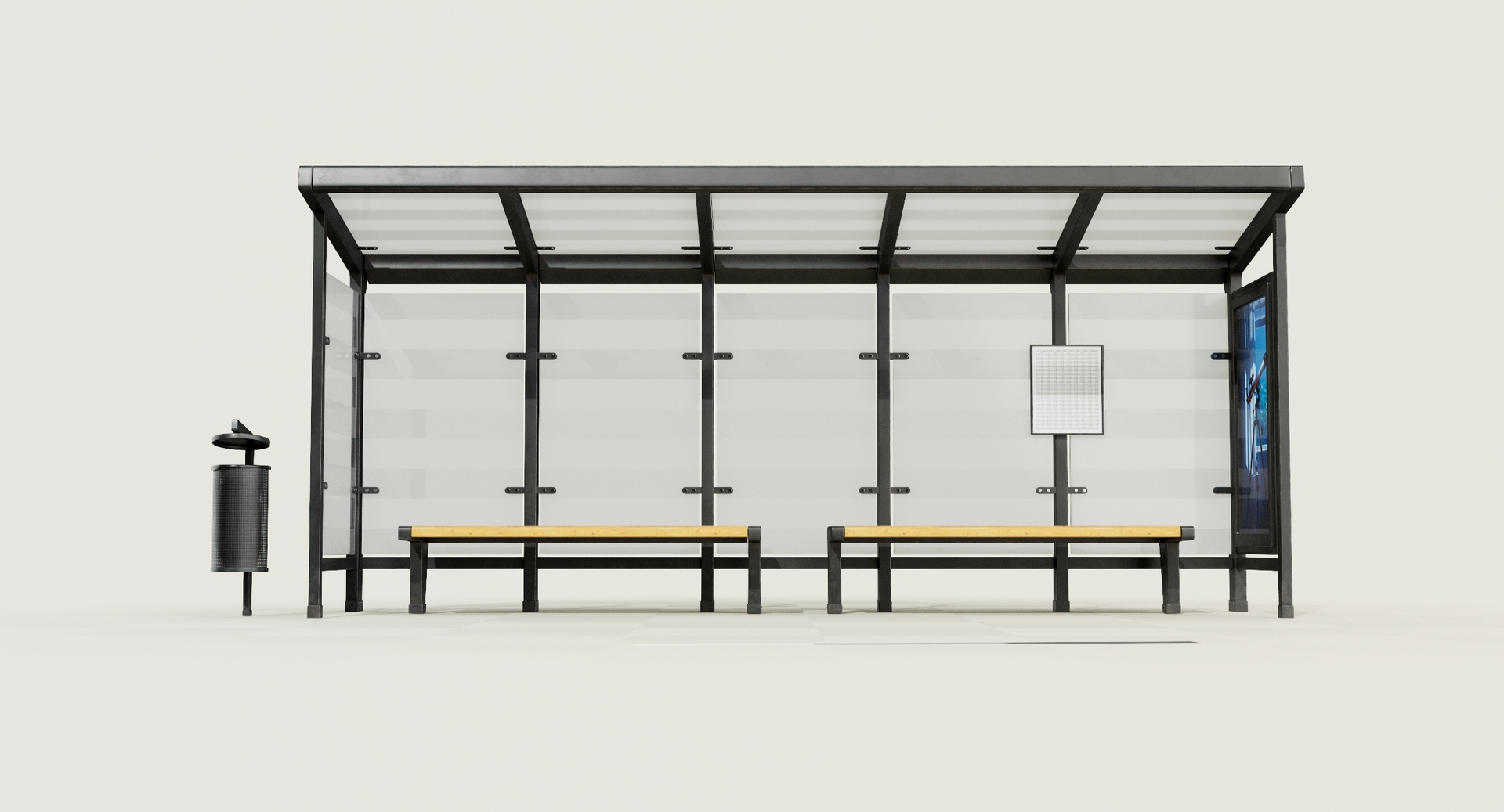 3D bus stop model - TurboSquid 1566340