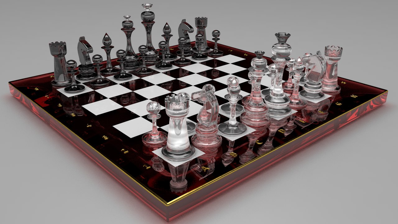3D модель Стеклянные шахматы - TurboSquid 1565960