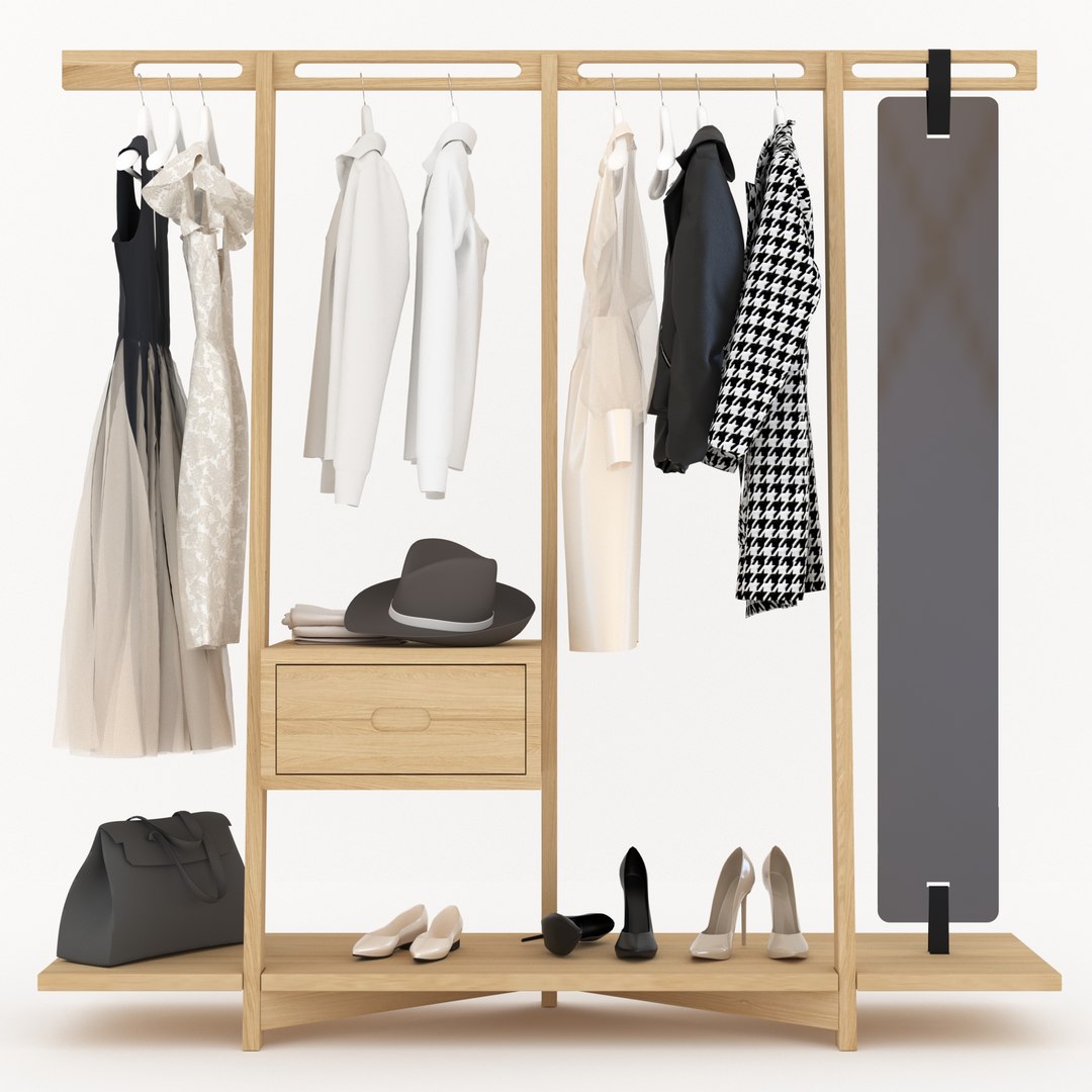3D clothing rack model - TurboSquid 1566100