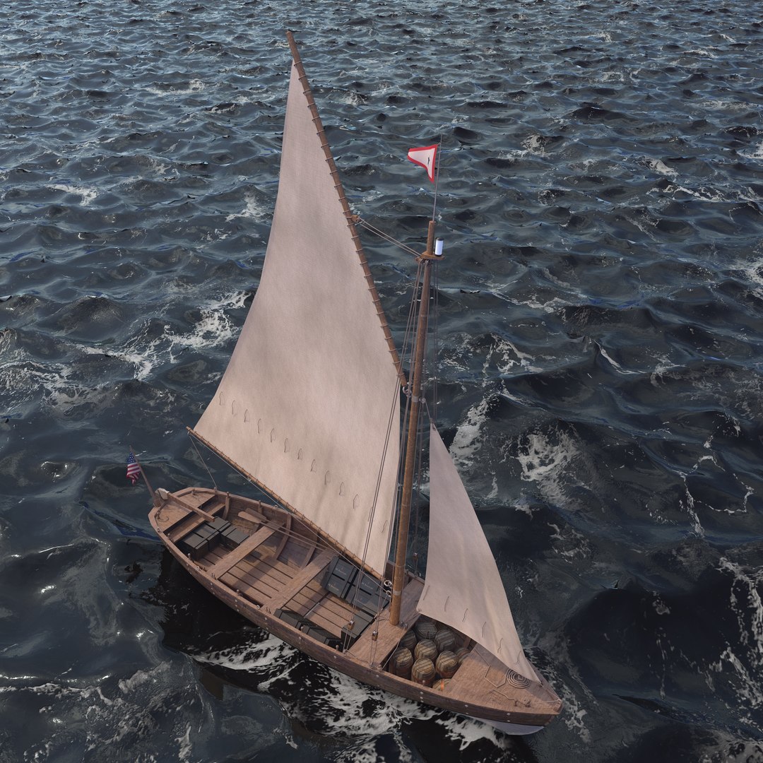 Catboat boat 3D model - TurboSquid 1566361