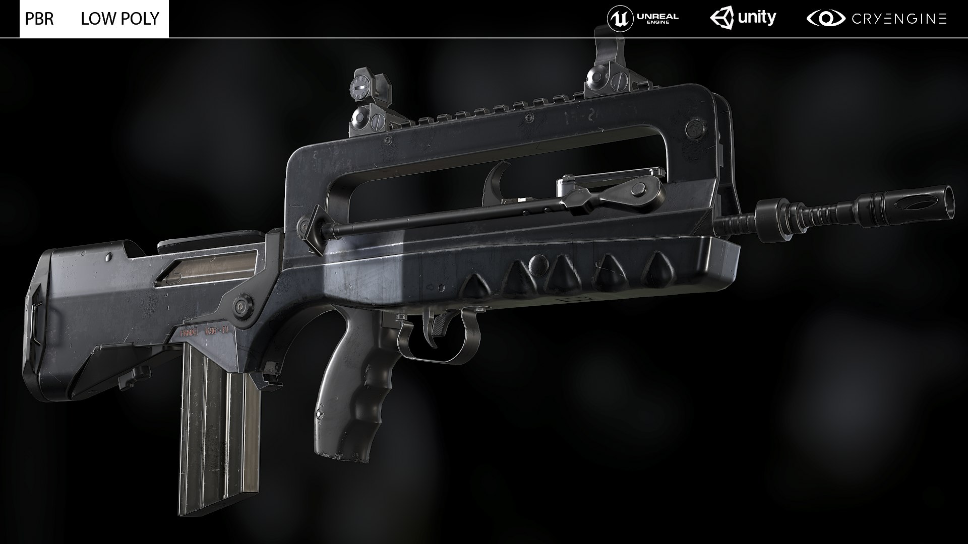 Famas F1 (Triple A) PBR Game Ready3D模型 - TurboSquid 1566316