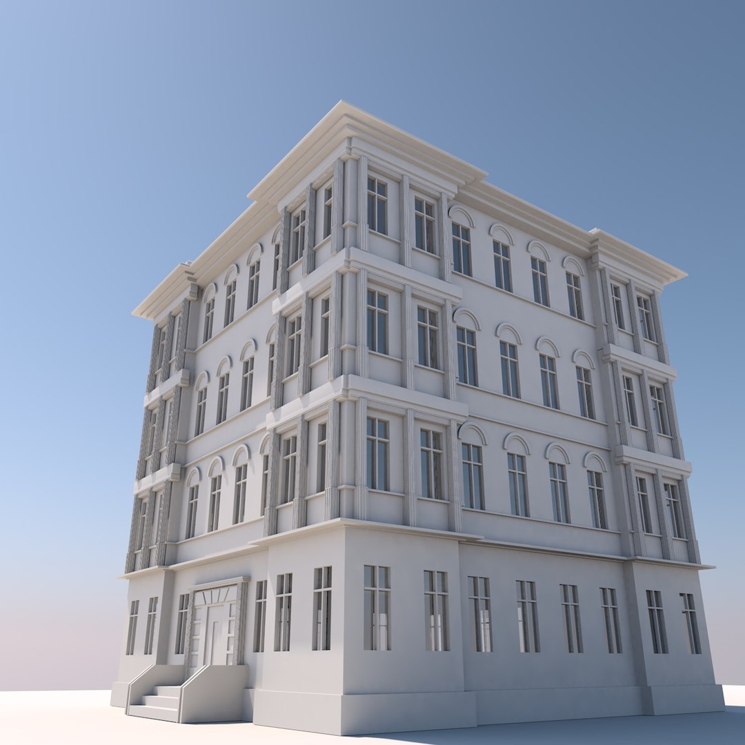3D vintage building model - TurboSquid 1566372
