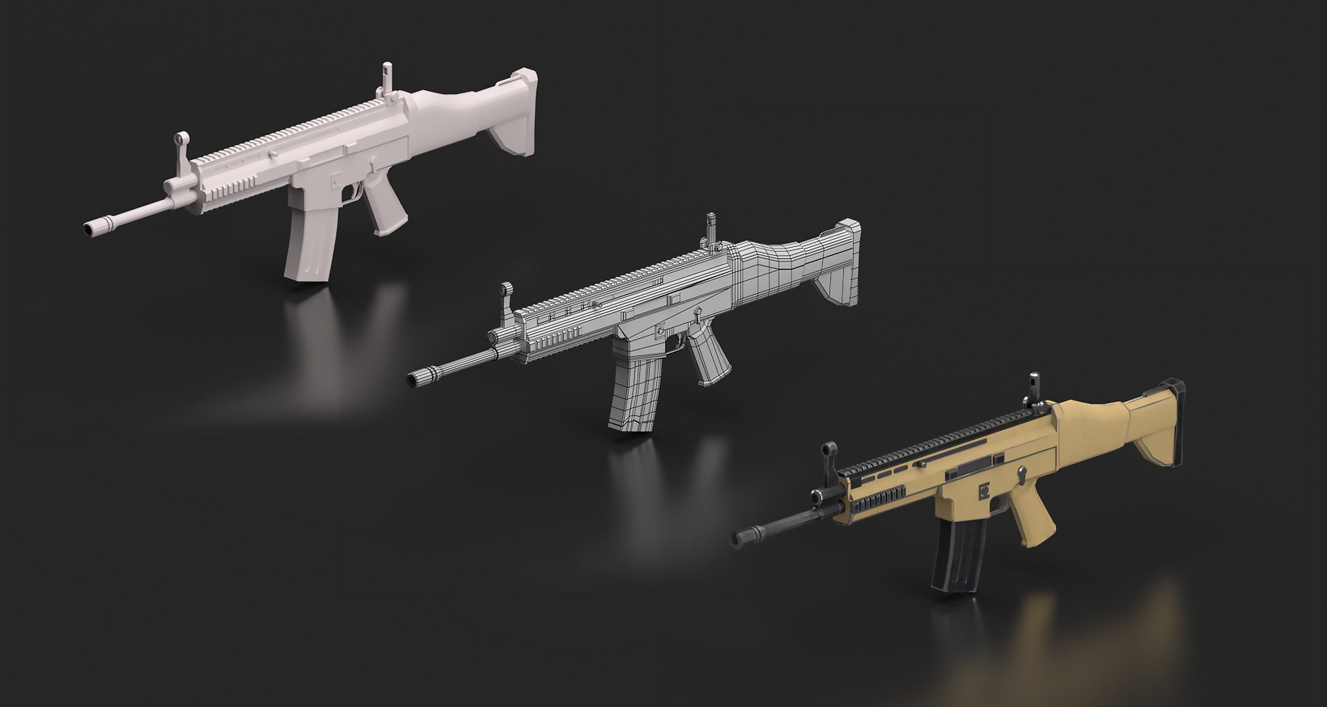3D fn gun scar - TurboSquid 1360356