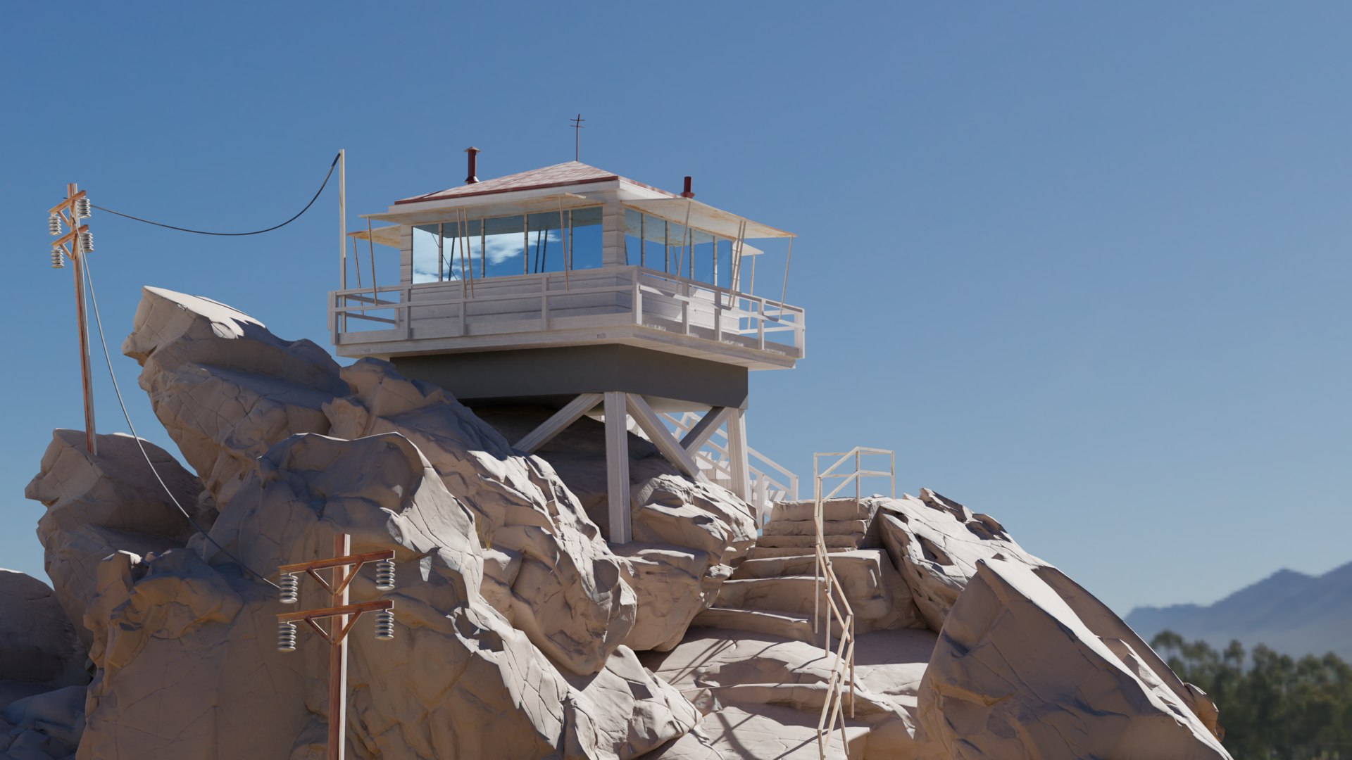 Watch tower warzone themed 3D model - TurboSquid 1566518