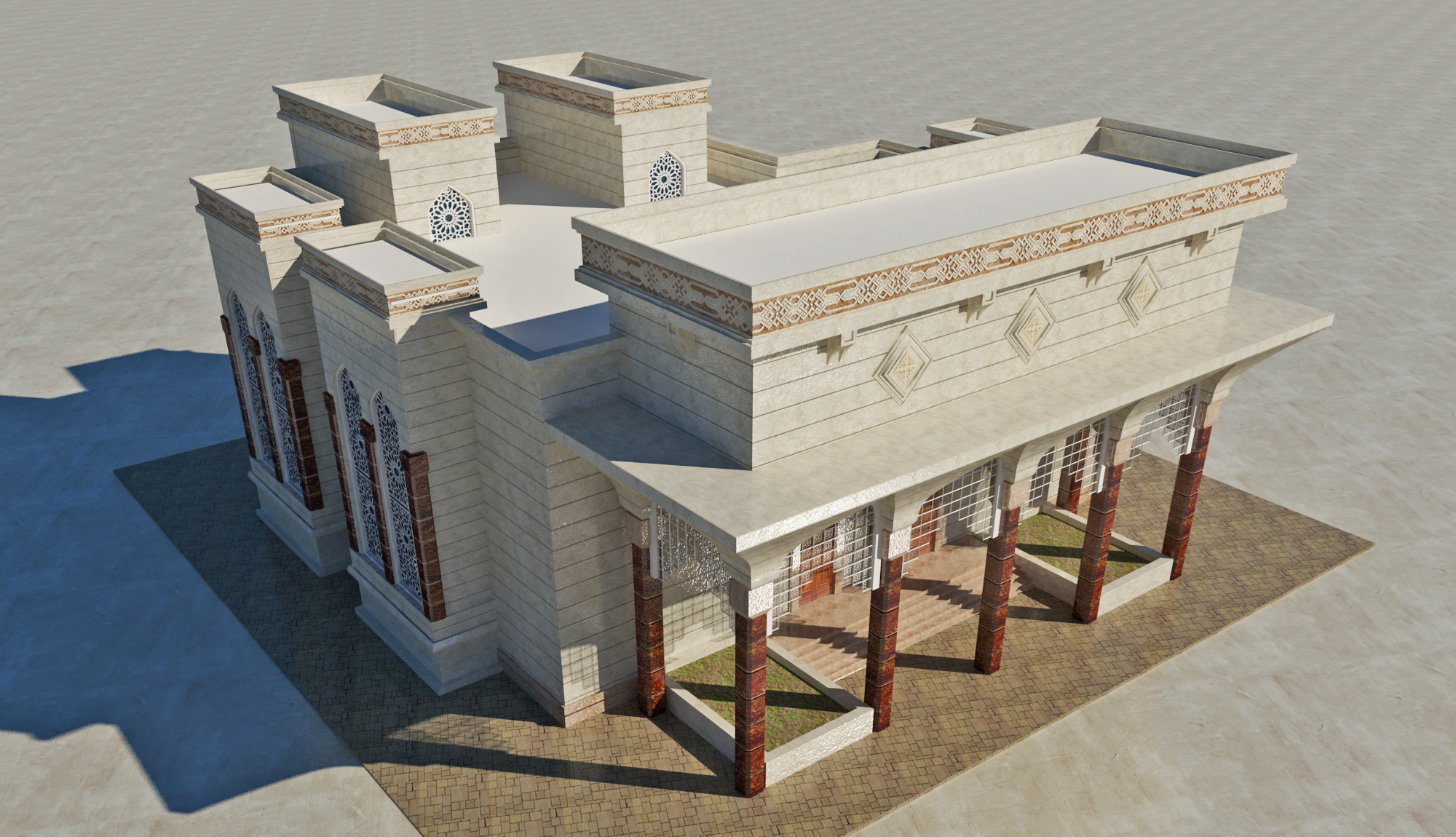 Designs arabic islamic building 3D model - TurboSquid 1566752