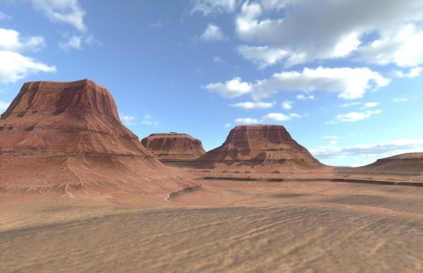 PBR Desert Landscape Low-poly printable stl Modelo 3D - TurboSquid 1566807