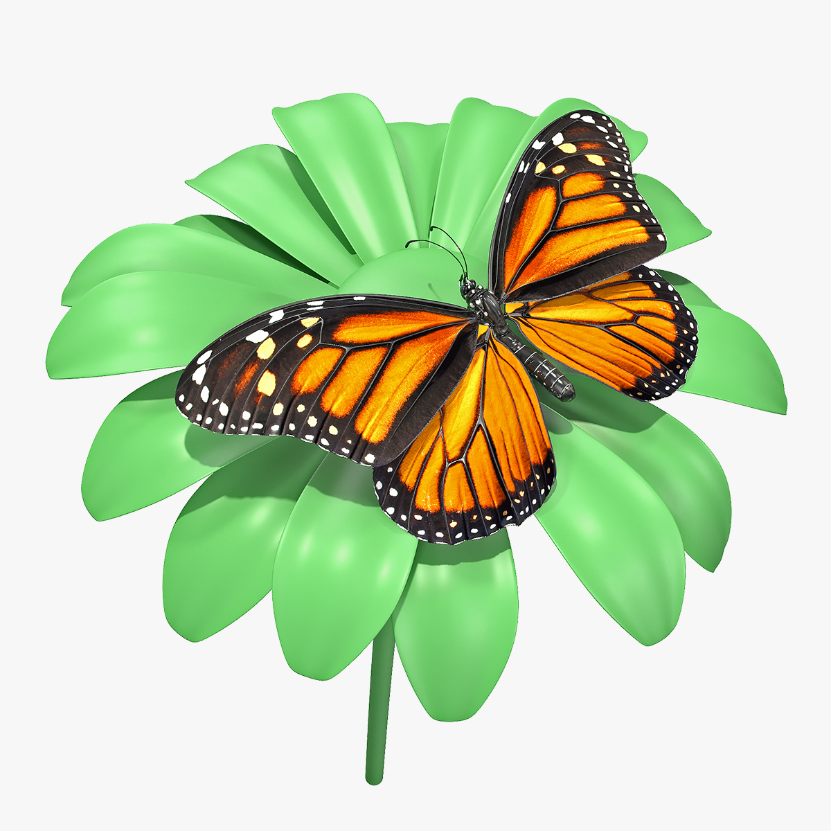 3D monarch butterfly takes swinging - TurboSquid 1566828