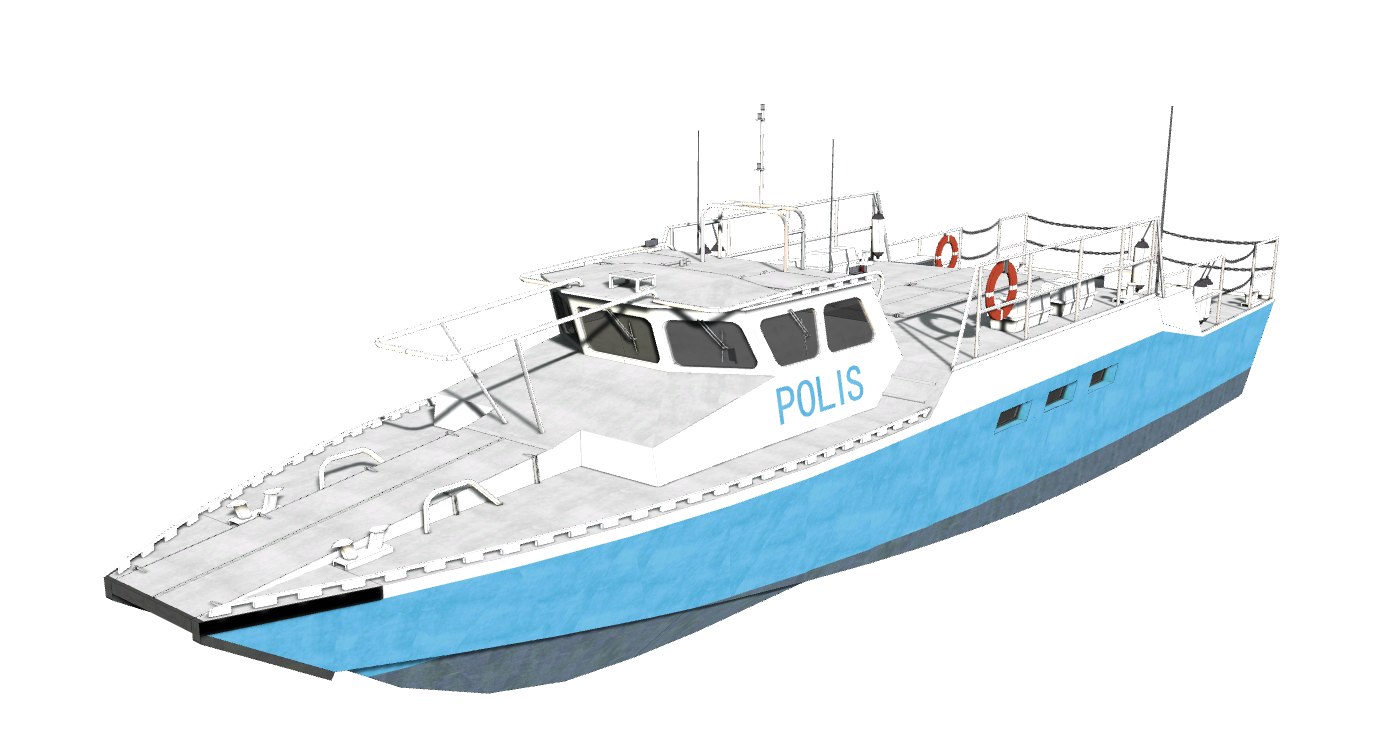 Barco de combate 90H Polícia CB90H Modelo 3D - TurboSquid 1566810