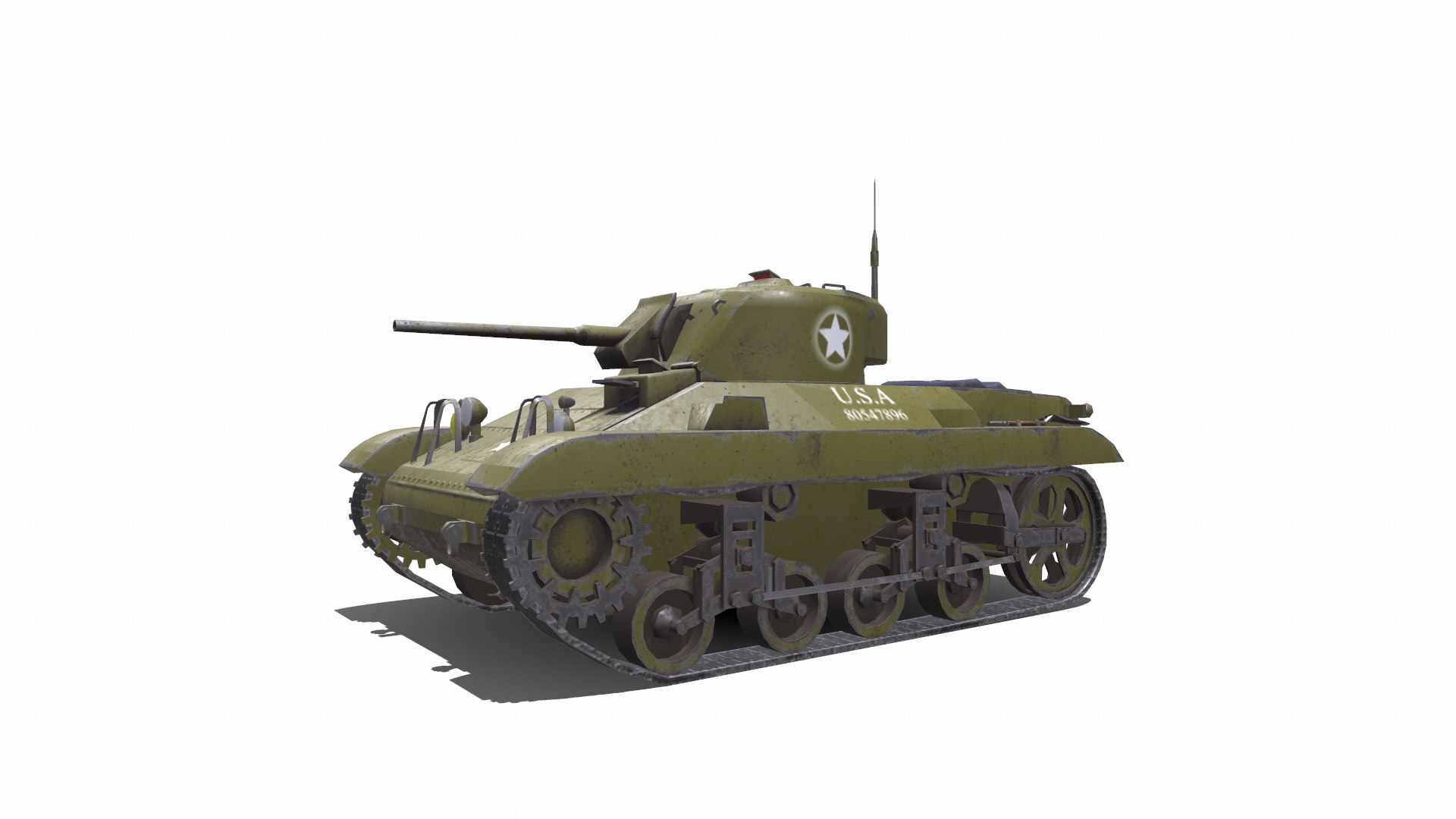 modèle 3D de Char léger américain M22 Locust - TurboSquid 1566812