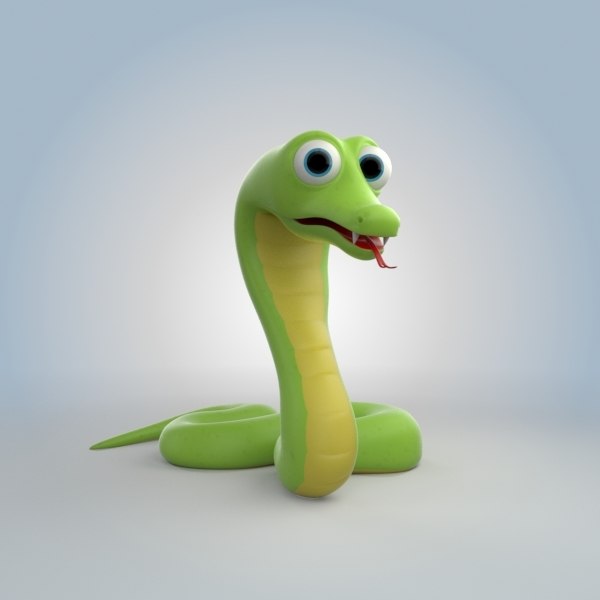 3D model snake cartoon - TurboSquid 1567055