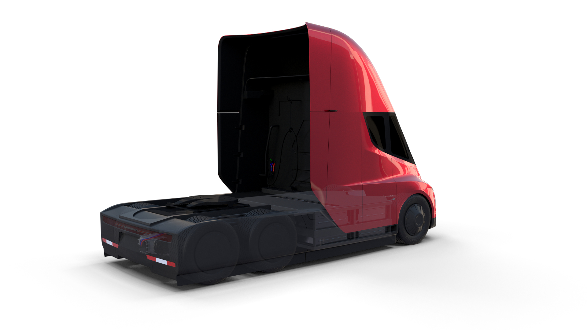 3D tesla semi truck chassis model - TurboSquid 1567804