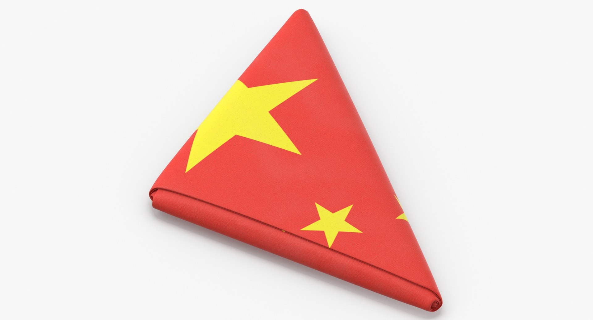 3D flag folded triangle china - TurboSquid 1567923