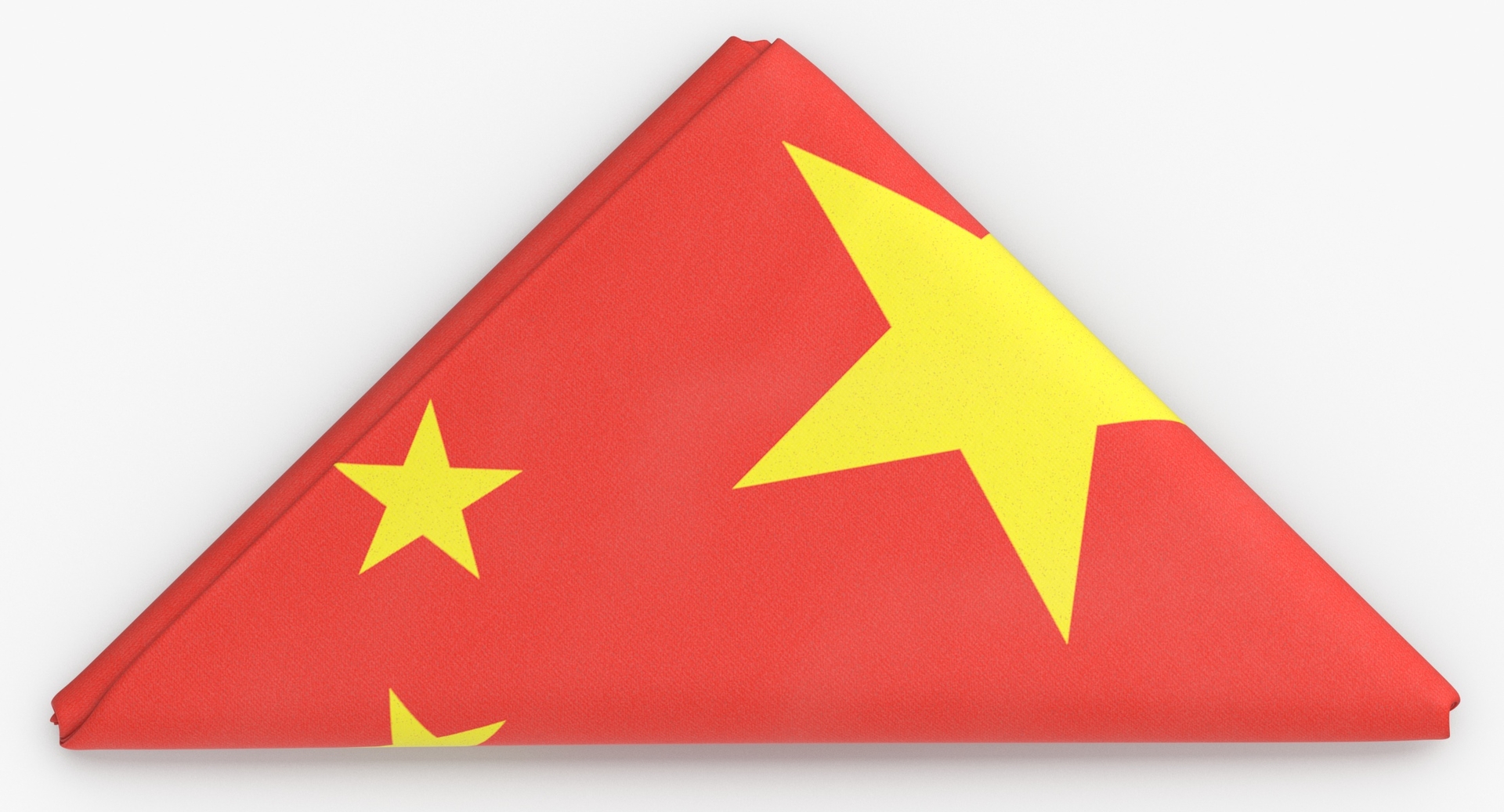 modelo 3d Bandera Triángulo Doblado China - TurboSquid 1567923