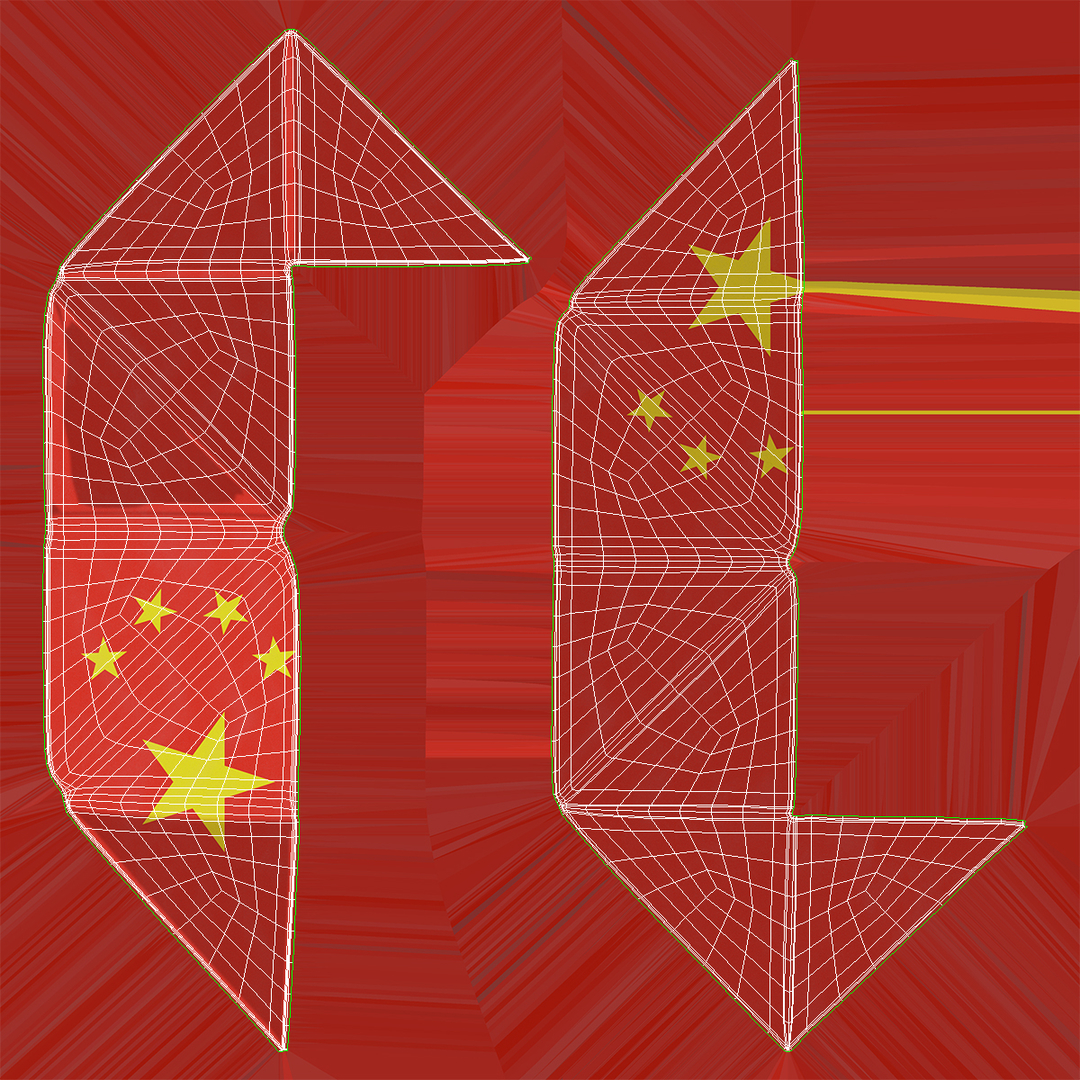 3D flag folded triangle china - TurboSquid 1567923