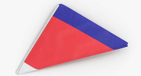 Flag folded triangle france 3D model - TurboSquid 1567919