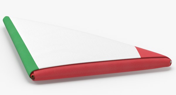 3D flag folded triangle italy model - TurboSquid 1567924