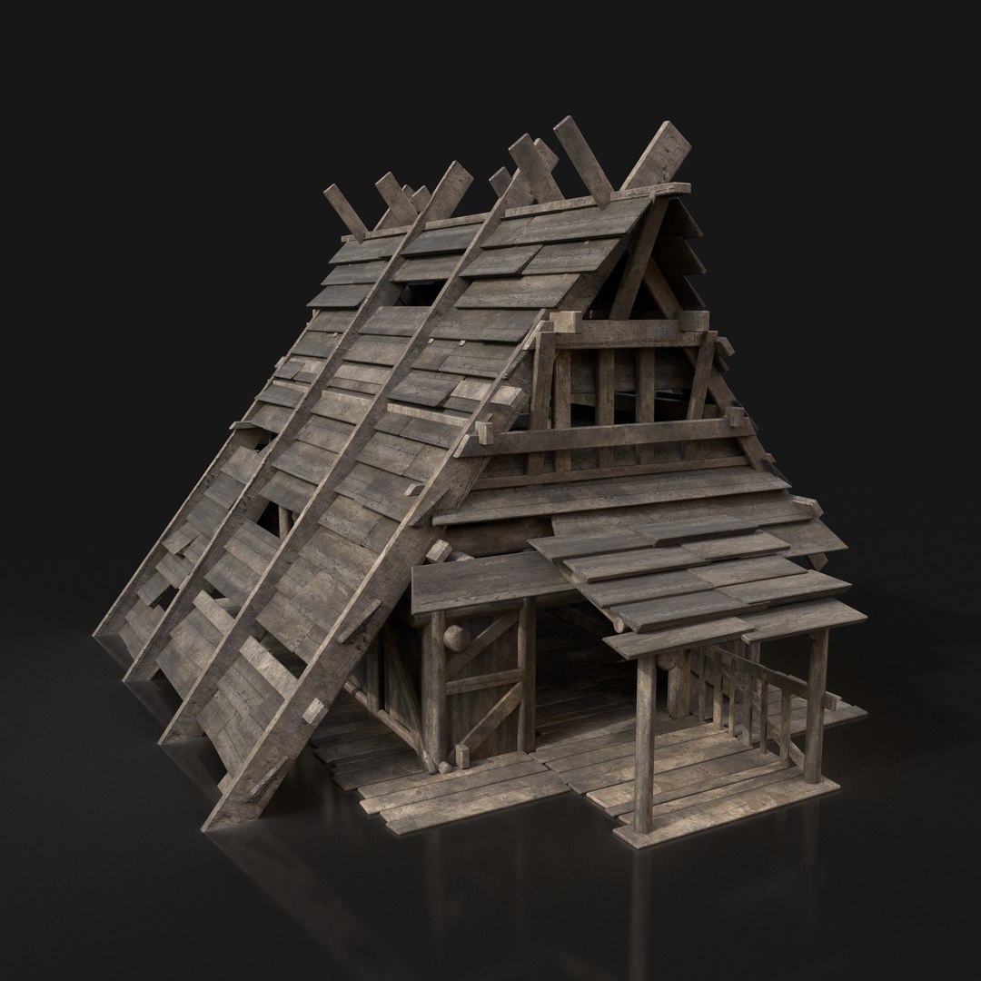 Viking hut - 3D model - TurboSquid 1465553