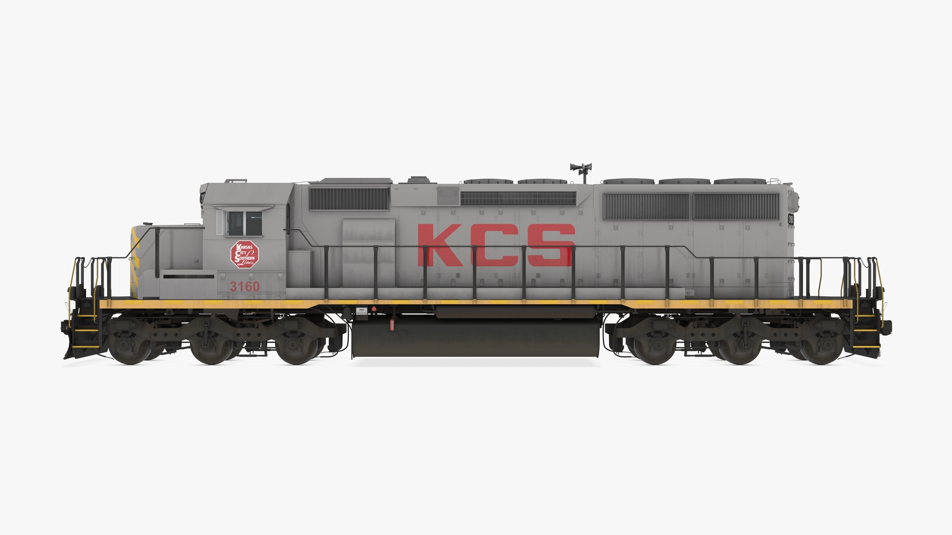 3D locomotive sd40-2 kcs sd40 model - TurboSquid 1567990