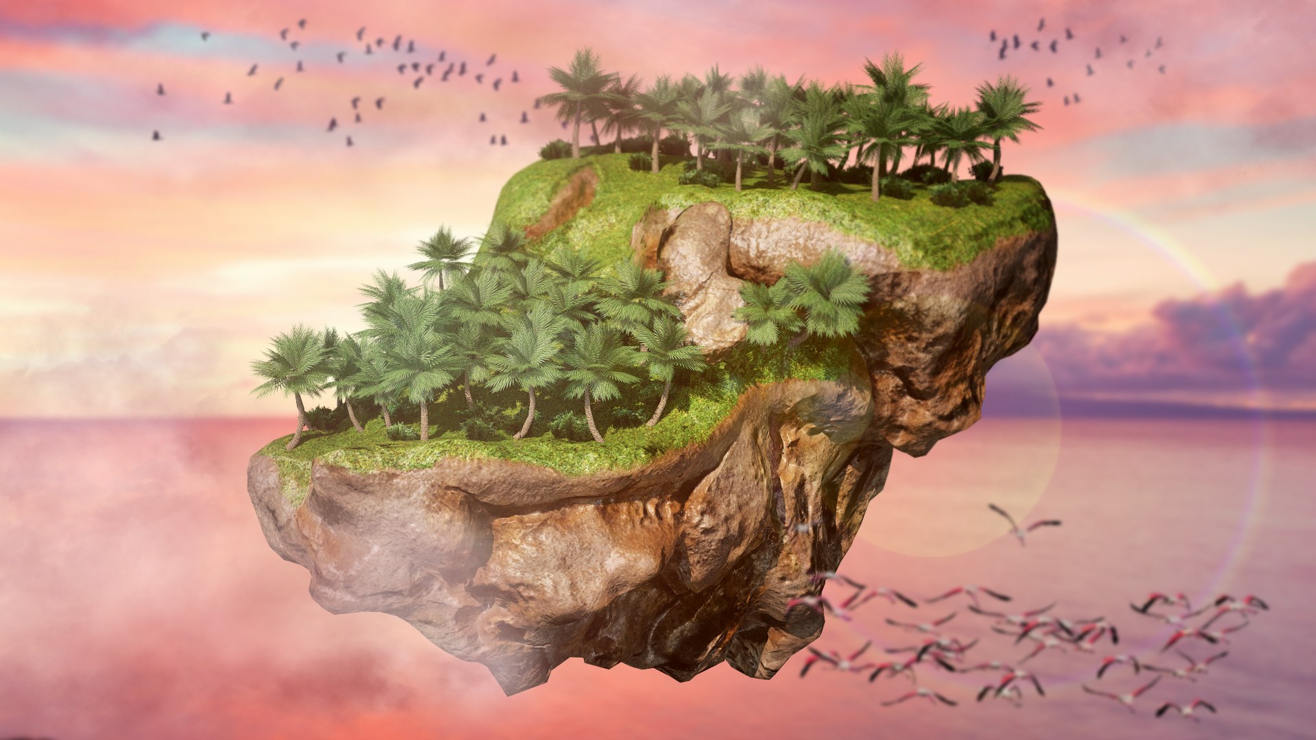 Floating island wild 3D model - TurboSquid 1568318