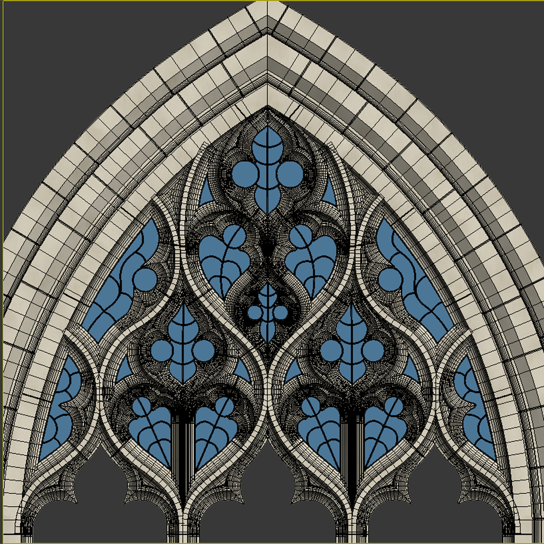 Gothic window model - TurboSquid 1568447