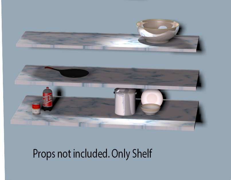 Decor floating shelves 3D model - TurboSquid 1568735