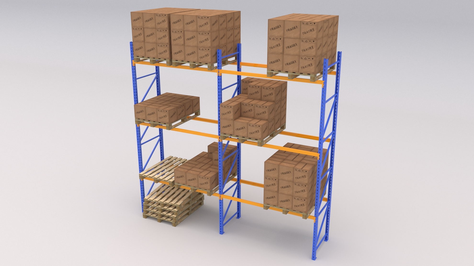 Pallet rack 3D model - TurboSquid 1568909