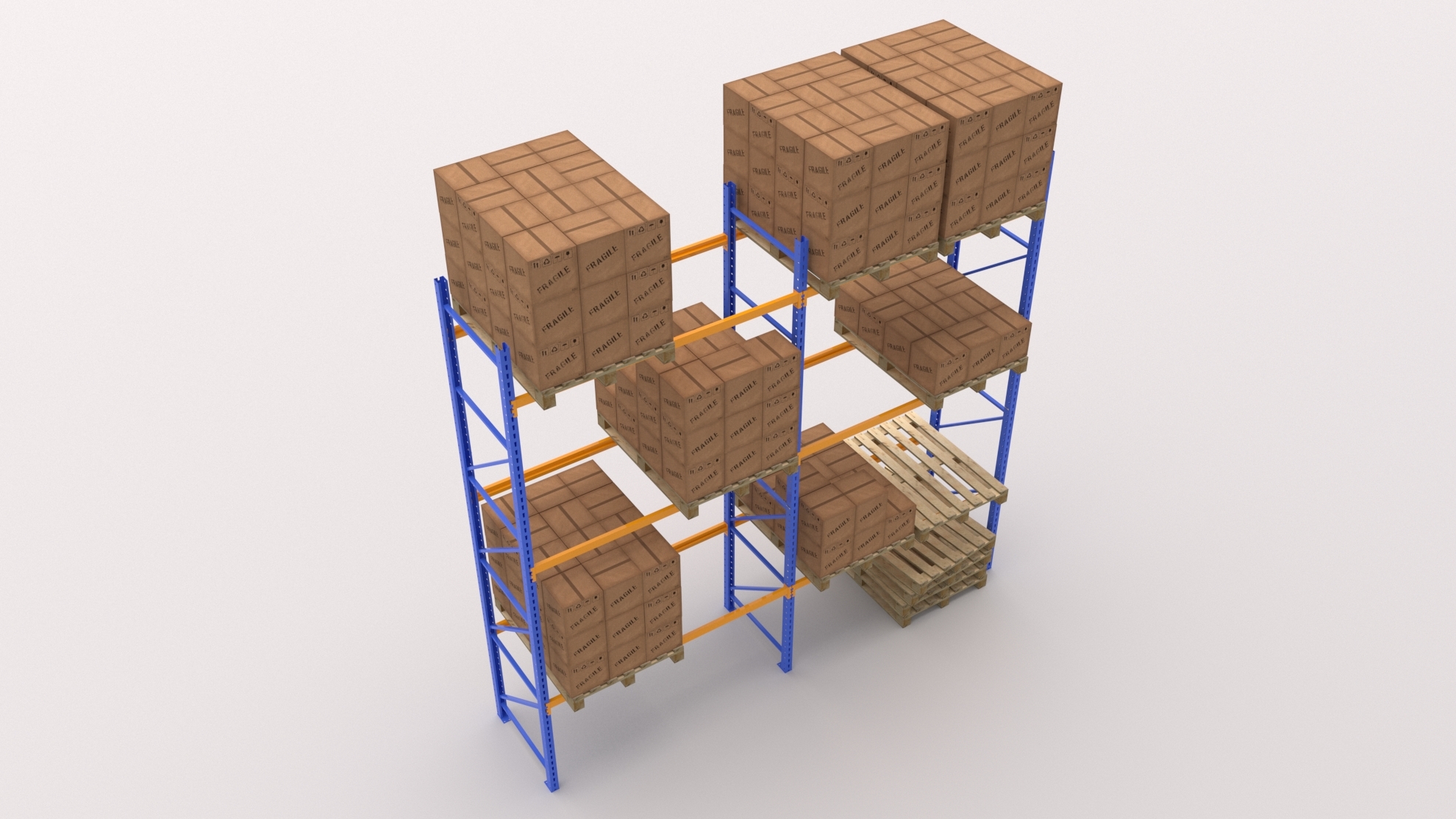 Pallet rack 3D model - TurboSquid 1568909
