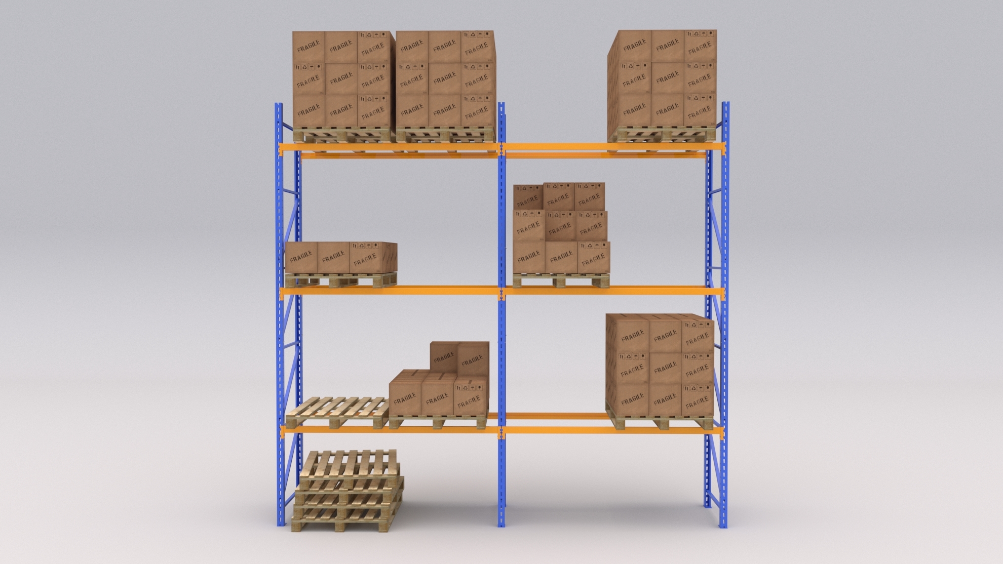 Pallet rack 3D model - TurboSquid 1568909