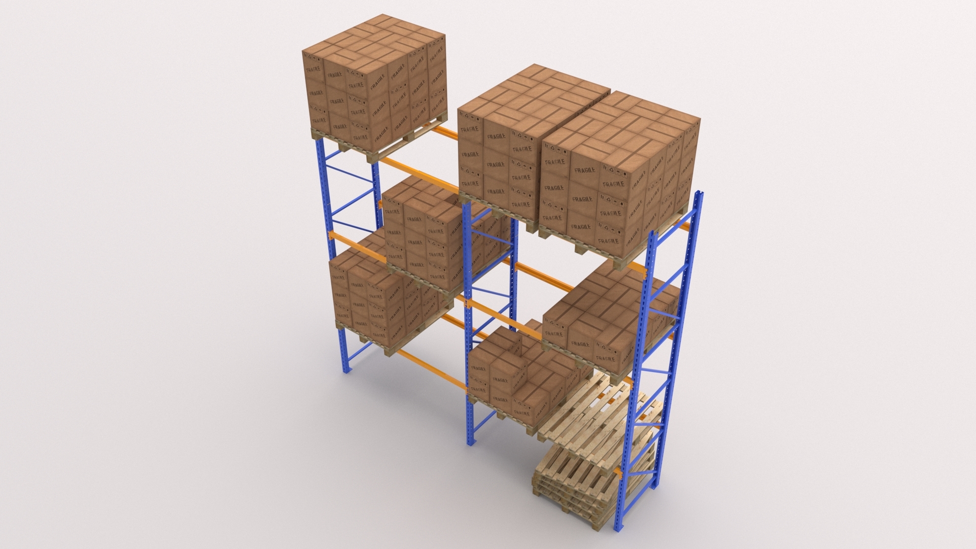 Pallet rack 3D model - TurboSquid 1568909