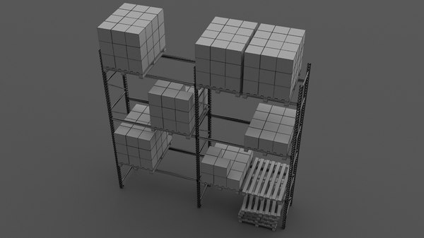 Pallet rack 3D model - TurboSquid 1568909