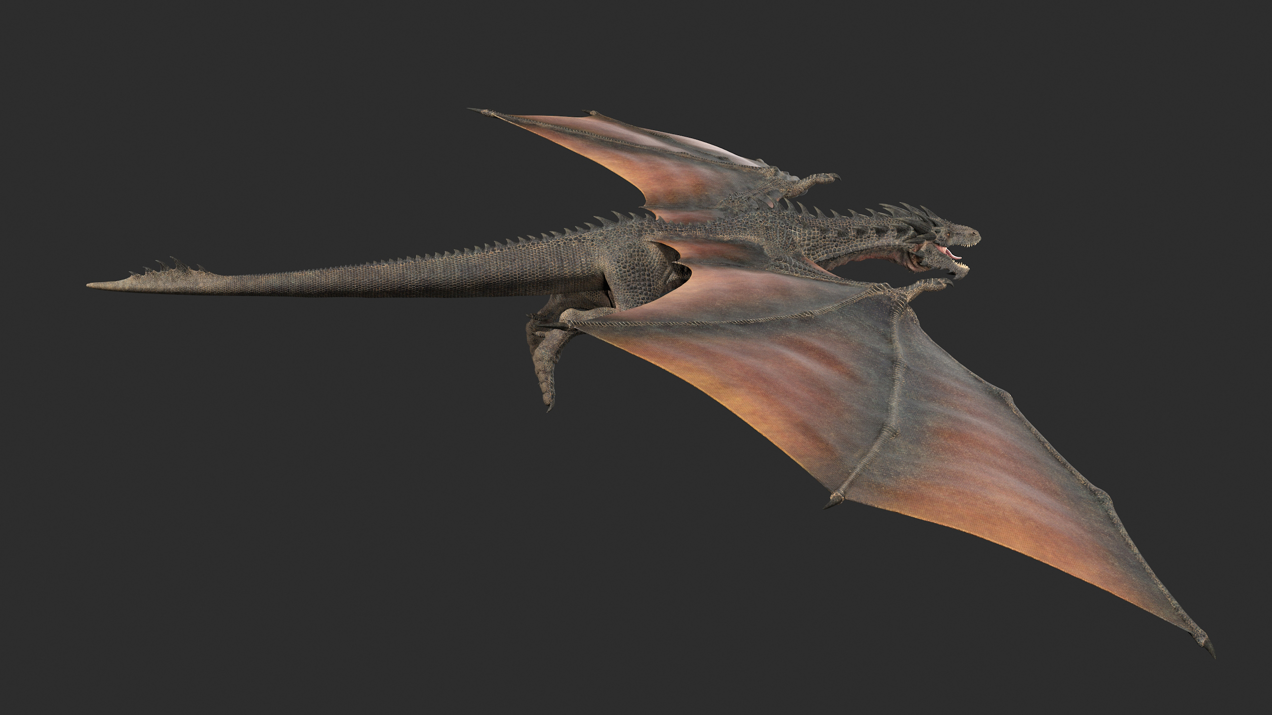 3D dragon rig black - TurboSquid 1569384