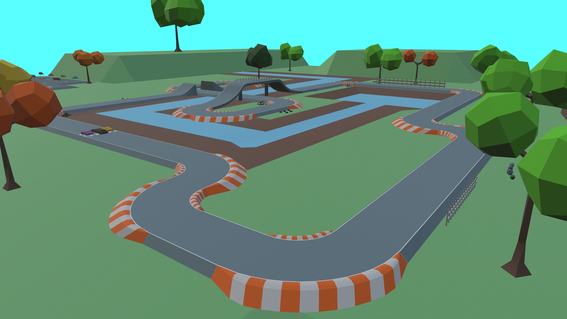 3D model race track low-poly - TurboSquid 1569420