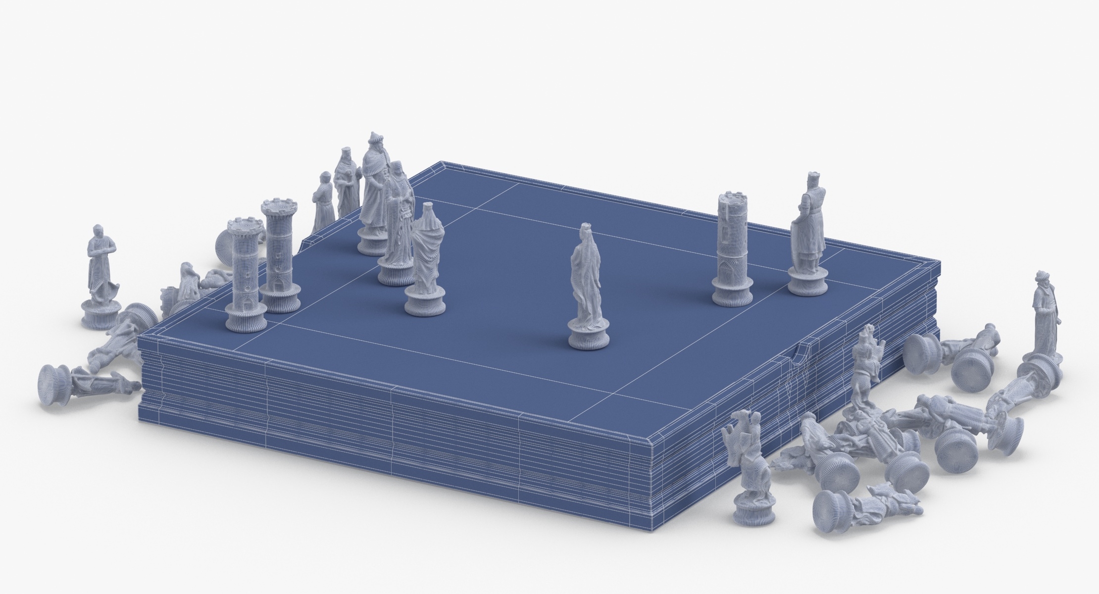 3D chess board set 01 - TurboSquid 1569653