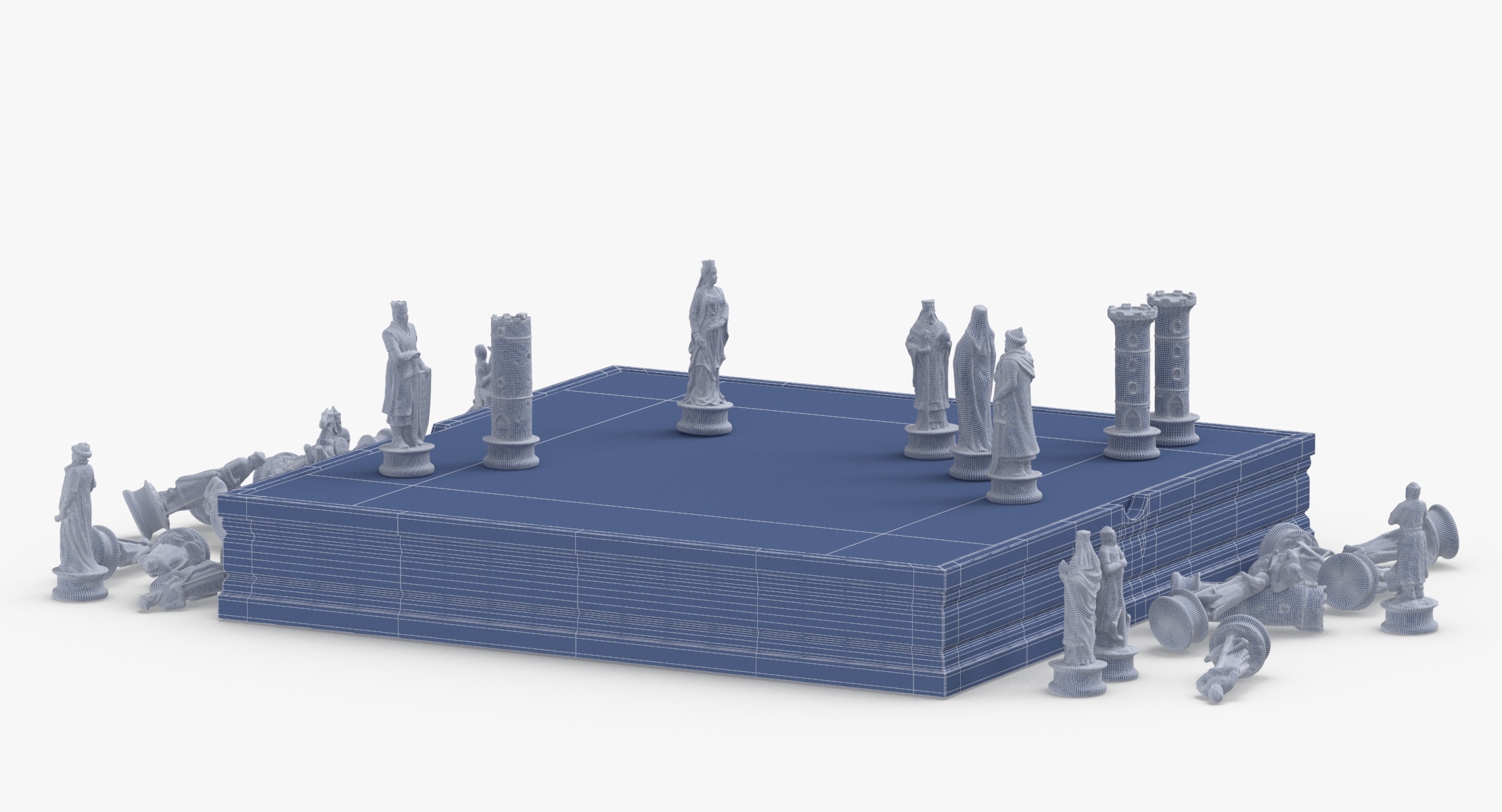3D chess board set 01 - TurboSquid 1569653