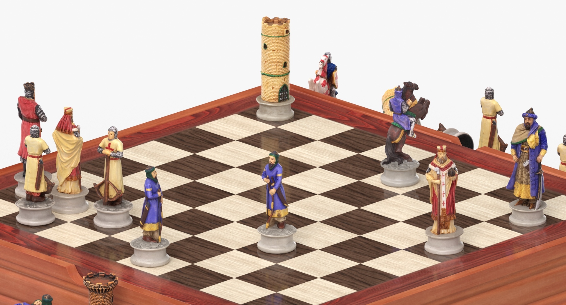 3D model chess board set 01 - TurboSquid 1569655